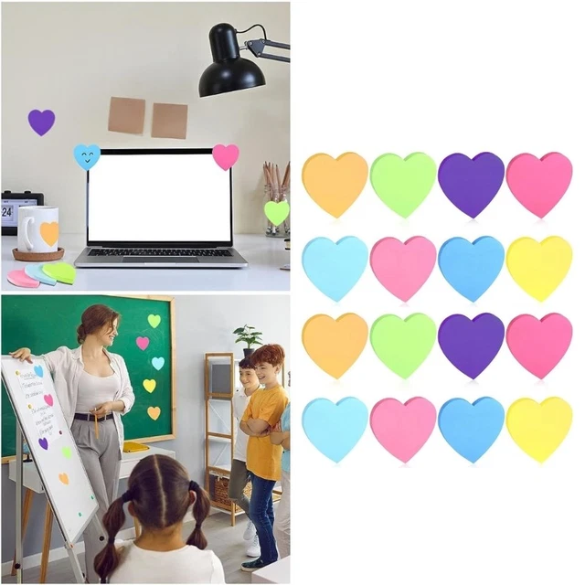 RECTANGULAR NOTE PAPER Heart Shaped Note Paper for Fridges Computer ...