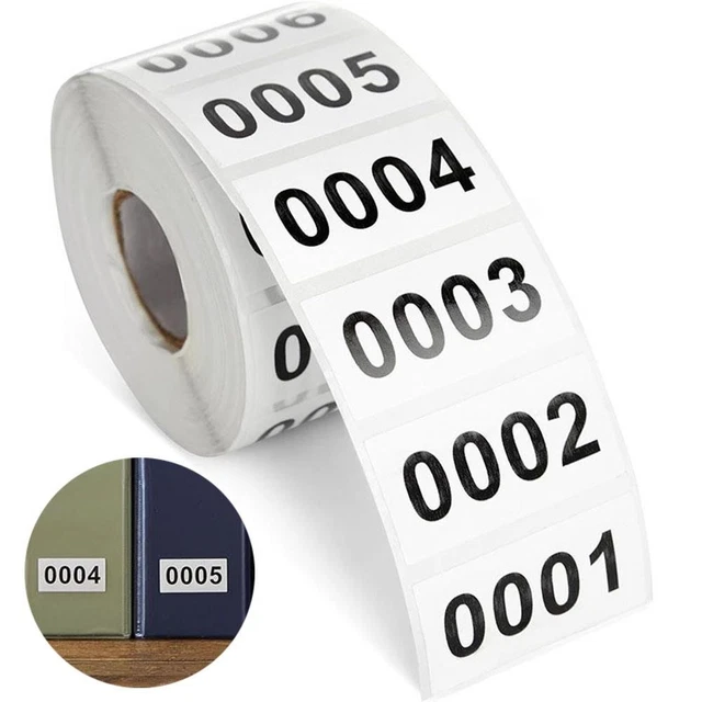 STATIONERY OFFICE SUPPLIES Number Label Stickers Inventory Number ...