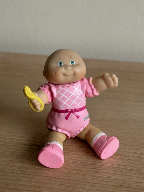 VINTAGE (1984) CABBAGE Patch Kids Mini Plastic Figure - Pink Baby w ...