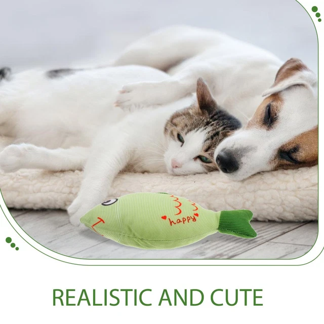 CAT PLUSH TOY Fish Interactive Cat Chew Toy Realistic Fish Toy for Pets ...