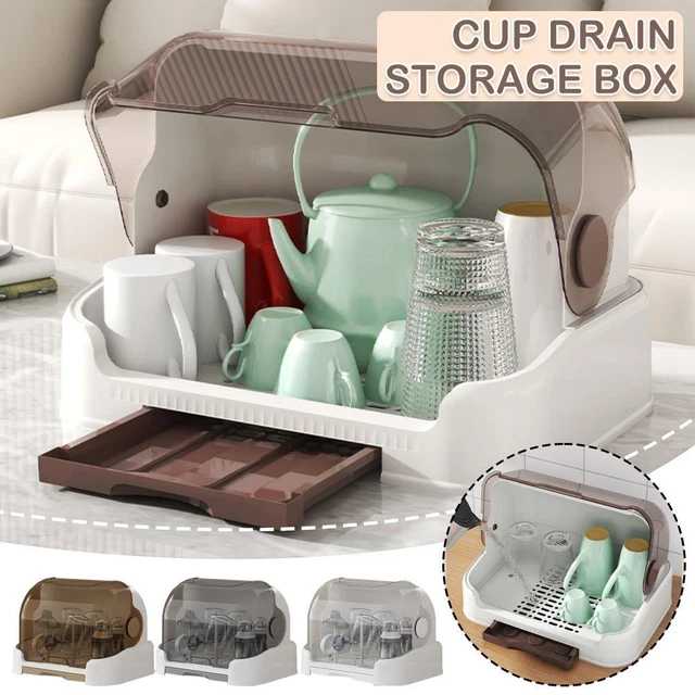 REMOVABLE DRAIN TRAY Babies Bottles Drying Rack Dryer Bottle Dustproof ...