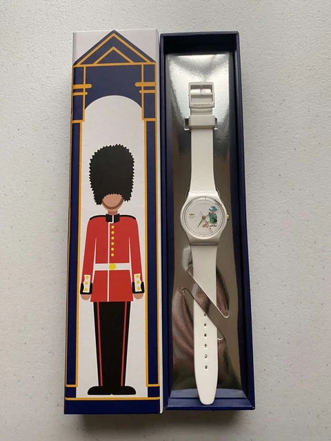 SWATCH 2022 HOW Majestic Queen Elizabeth Platinum Jubilee Watch - Brand ...