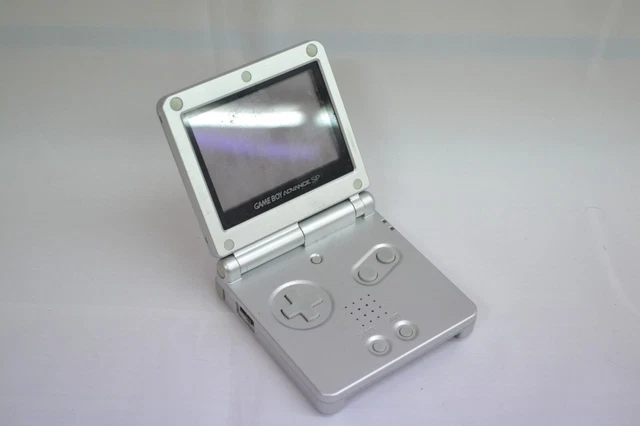 NINTENDO GAMEBOY ADVANCE SP GBA AGS-001 Console palmare argento testata ...