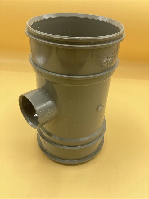 POLYPIPE SOIL SOLVENT Boss Pipe 110mm Double Socket 43mm Grey F&F ...
