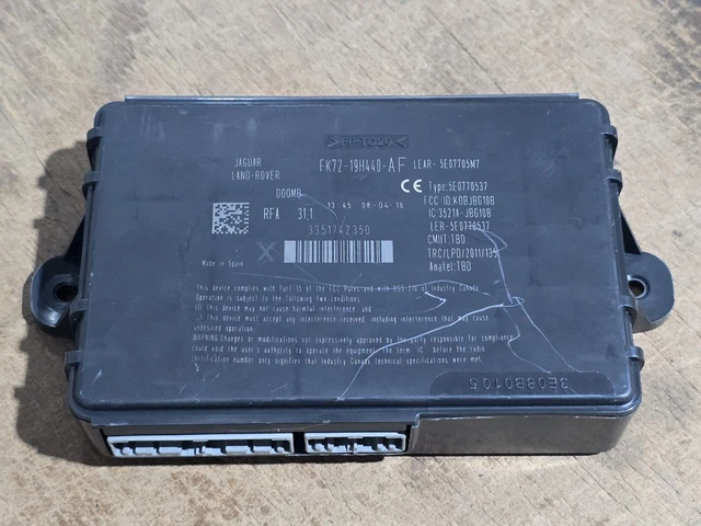 JAGUAR LAND ROVER Keyless Entry Control Module Ecu Fk7219H440Af £15.00 ...