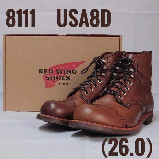 RED WING BOOTS 8111 IRON RANGER US:8D/UK:7/EU:41 Leather Brown 10184K ...