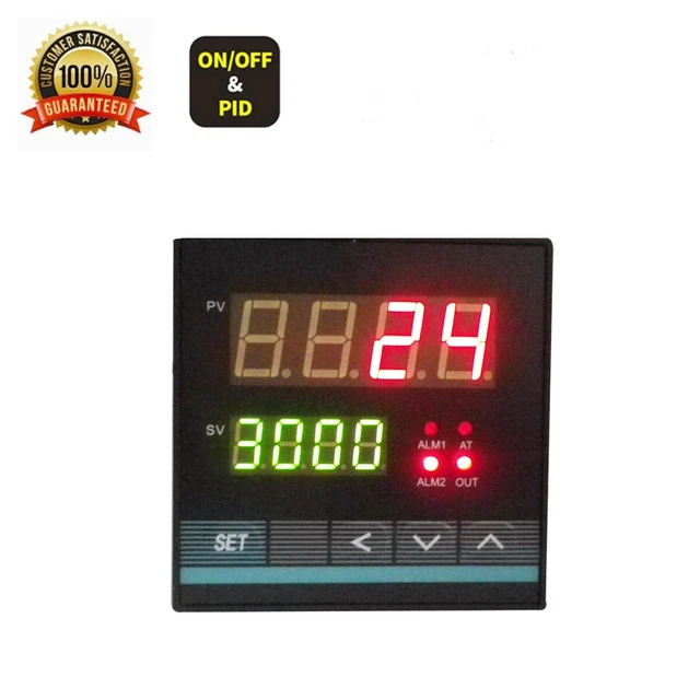 UNIVERSAL INPUT PID Temperature Controller with SSR Output & 2 Alarms ...
