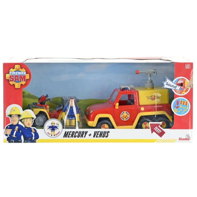 FIREMAN SAM MERCURY & Venus Interactive Vehicles Playset Quad Bike Fire ...