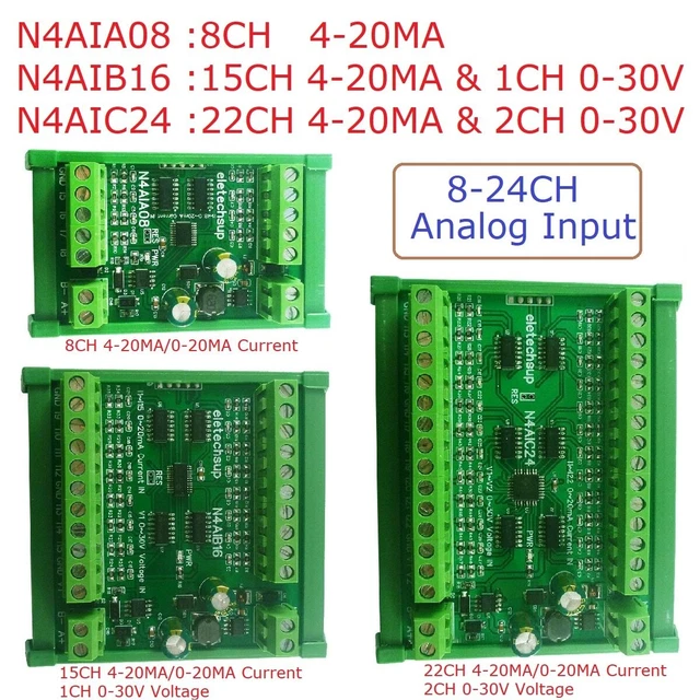 8-24CH 4-20MA TO RS485 Current Analog Input Collector Module MODBUS RTU ...