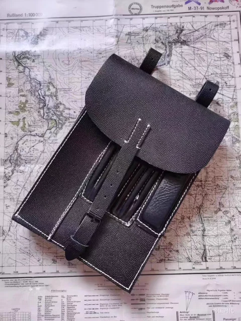 WWII WW2 GERMAN ARMY OFFICER Leather Map Case Color Black £35.49 ...
