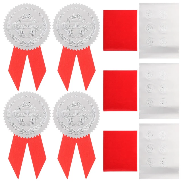 36 SETS DIPLOMA Certificate Stickers Medal Graduation Medals Aluminum ...