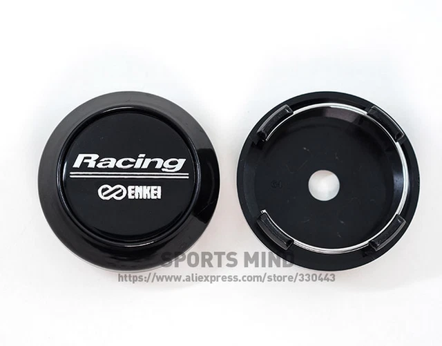 4X64MM ENKEI RACING Wheel Center Hub Caps Rim Caps Badges Emblems Black ...