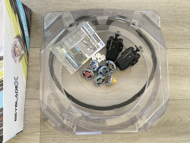HUGE BEYBLADE X Lot - BX07 Stadium - 6 BEYBLADE X Beys - 2 Ripcord ...