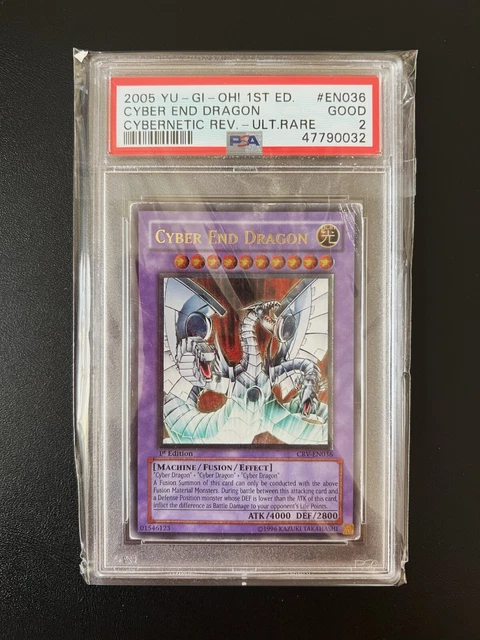 YU-GI-OH CYBER END Dragon Ultimate Rare Crv-En036 1St Edition English Psa 2 Good EUR 350,00 ...