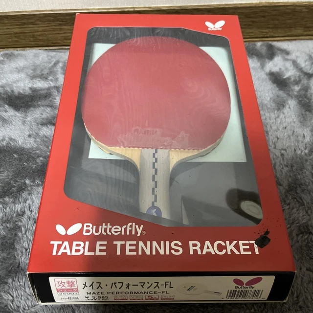 BUTTERFLY MAZE PERFORMANCE FL Holz Tischtennis Paddel rot schwarz mit ...