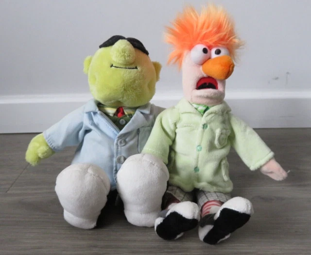 DISNEY STORE EXCLUSIVE The Muppets Bunsen & Beaker Set Beanies Soft ...