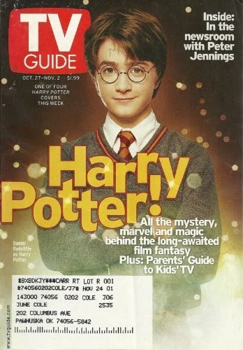 TV GUIDE MAGAZINE October 27-November 2 2001 Daniel Radcliffe Harry ...