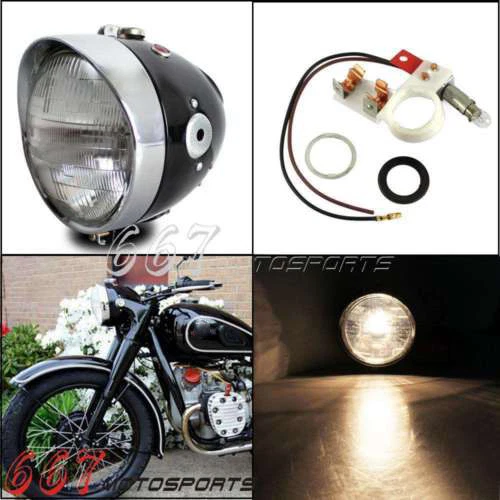 BLACK HOUSING HEADLIGHT Headlamp For Bmw R12 R71 R75 M1 M-72 MW R25 ...