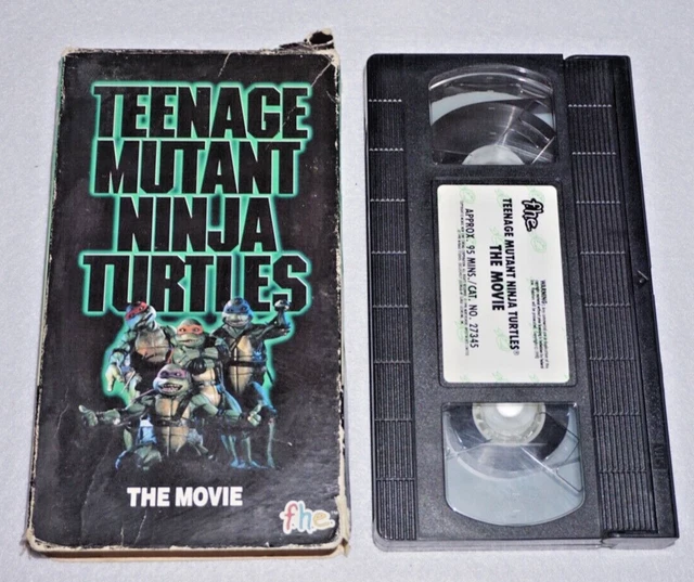 TEENAGE MUTANT. NINJA Turtles 1990 VHS Tape First Edition - TESTED £1. ...
