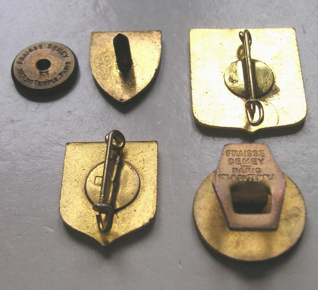 LOT 4 ANCIENS INSIGNES de BOUTONNIERE SPORTS FOOTBALL CLUB HIPPIQUE ...
