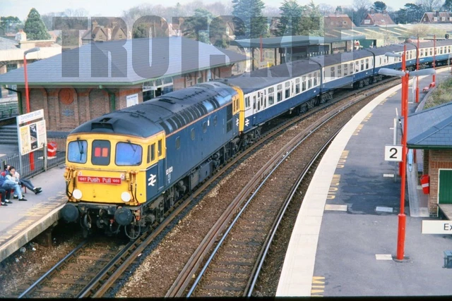 35MM SLIDE BR British Rail Diesel Loco Class 33 33103 Dorchester 1988 ...