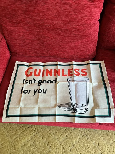 GUINNESS IRISH GLASS Cloth, Early 1980s Edition. £9.00 - PicClick UK