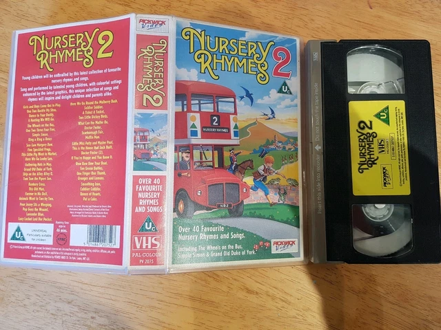 NURSERY RHYMES 2 - PICKWICK - VHS VIDEO rare great quality over 40 ...
