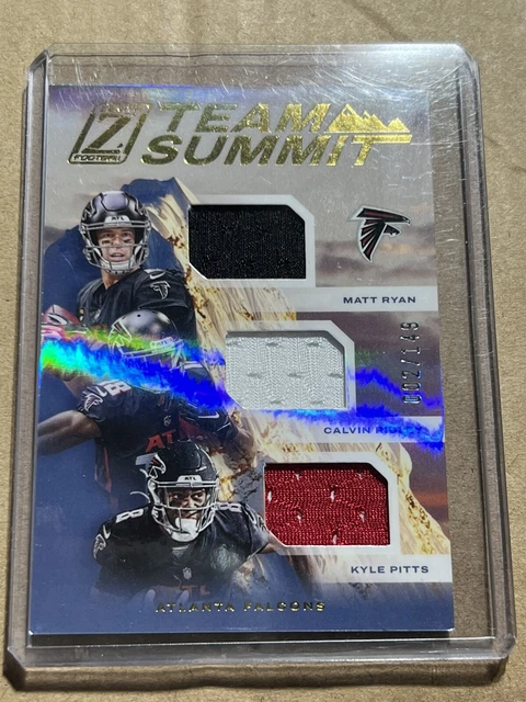 2021 ZENITH TEAM Summit Atlanta Falcons Ryan-Ridley-Pitts Tri-Patch #'d ...