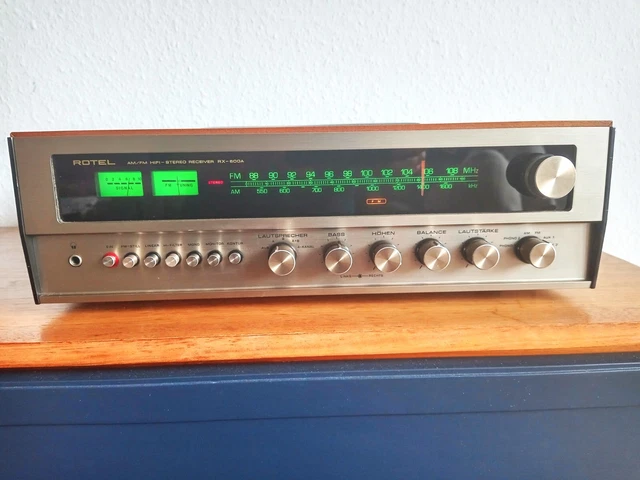 ROTEL RX 600 A, Woodcase, Classico Hifi, Restaurato, Vintage, Si Prega ...