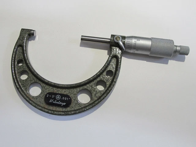 MITUTOYO 103-179 VINTAGE Non-Digital Micrometer 2-3" / 0.001" Ratchet ...