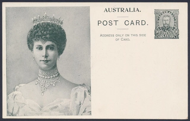 AUSTRALIA POSTCARD 1911 Coronation 1d black Queen, buff reverse. $66.49 ...