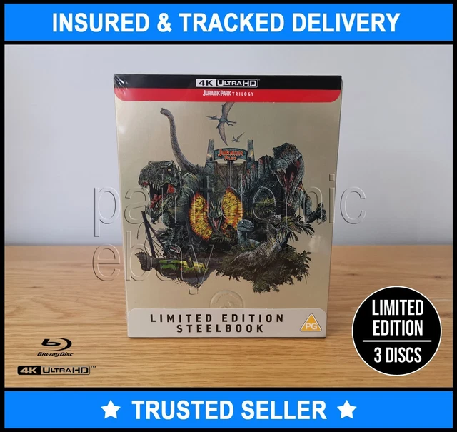 JURASSIC PARK TRILOGY 4k UHD Blu-ray Limited Collector's Edition SteelBook - NEW £64.99 ...