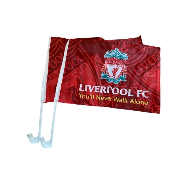 LIVERPOOL FC OFFICIAL Car Flag YNWA You'll Never Walk Alone 2 Pack £12. ...