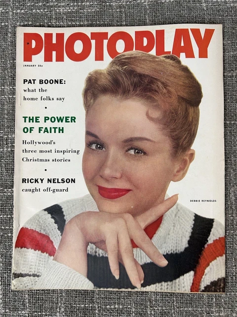 PHOTOPLAY JANUARY 1958 Magazine Debbie Reynolds Ricky Nelson Gene Kelly ...