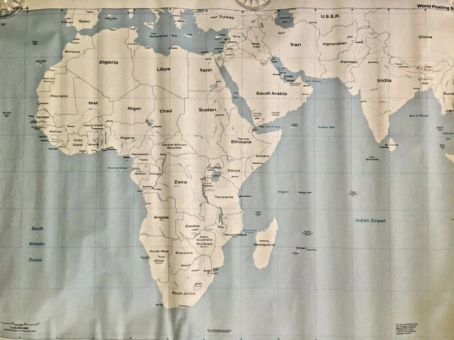 1974 WORLD PLOTTING Map of Africa prepared by the CIA £3.29 - PicClick UK