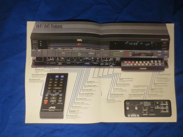 JVC HR-D725 HI-FI VCR Brochure Catalog Original The Real Thing $12.05 ...