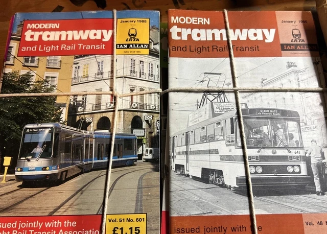 MODERN TRAMWAY AND Light Rail Transit Magazines. Job Lot. 1985 And 1988 ...