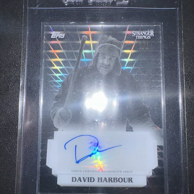 2025 HIGH-TEK STRANGER Things #A-DH David Harbour/Jim Hopper Black Auto ...