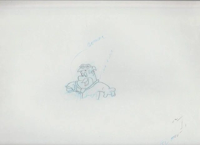 FLINTSTONES CEREAL COMMERCIAL Animation Prod. Pencil Drawing Fred F22 ...