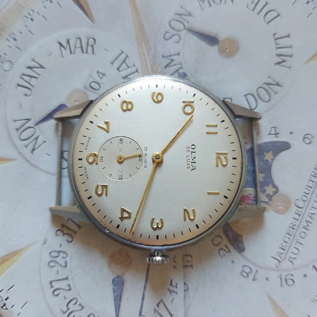 OROLOGIO UOMO OLMA De Luxe 17 Rubis Vintage Men Watch 2507 Big Oversize ...