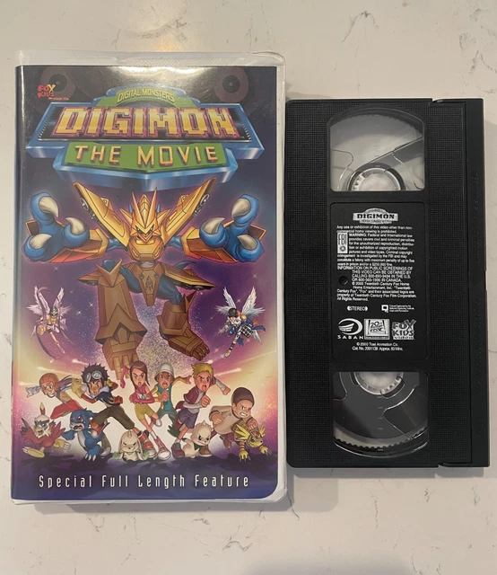 DIGIMON THE MOVIE - Fox Kids VHS - CLAMSHELL (2000) - Vintage Anime ...