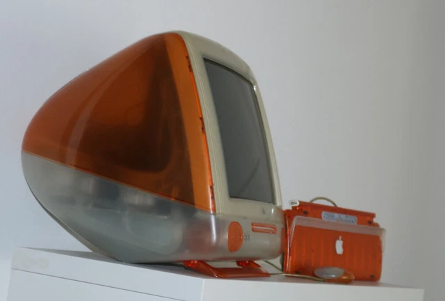 APPLE IMAC G3 "Tangerine" orange 1999 mit Maus & Tastatur, retro ...