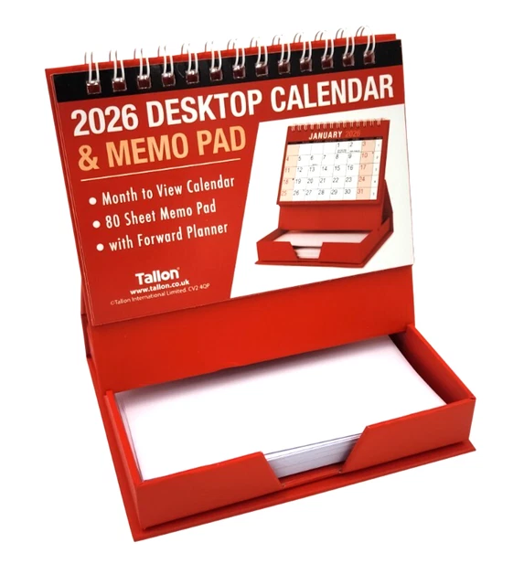 2026 MONTH TO View Stand Up Desk Top Free Standing Calendar Planner ...