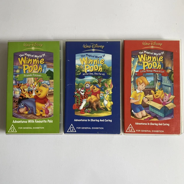 WINNIE THE POOH VHS Video Bundle x 3 Disney The Magical World of Winnie ...