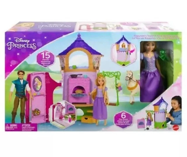 DISNEY PRINCESS RAPUNZEL Doll & Tower Playset & Accessories New Tangled ...
