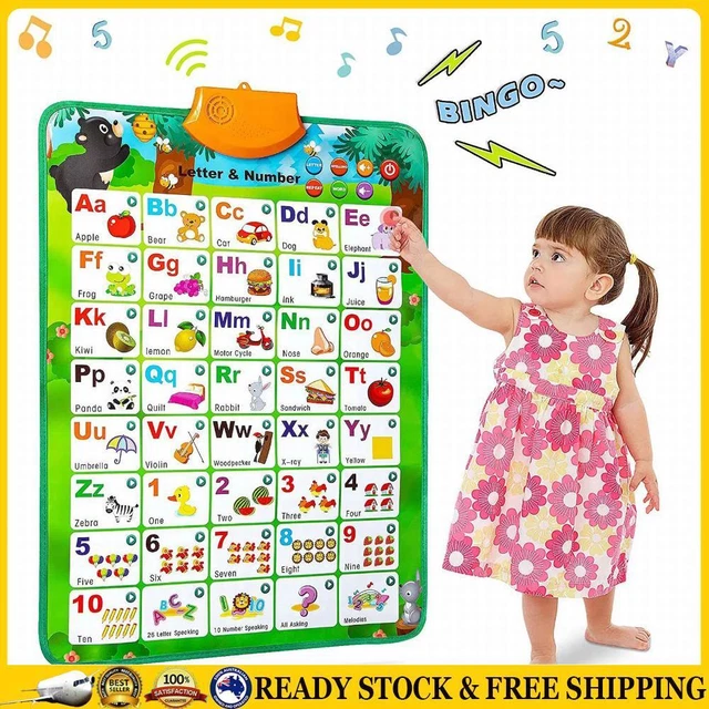ELECTRONIC ALPHABET CHART Poster Smart Sound Animals Wallchart for Kids ...