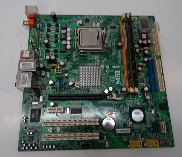 MSI MS-7301 VER:1.0 PC Motherboard Computer Intel Socket 775 1GB RAM ...