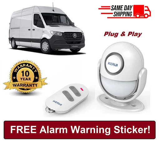 VAN-CAR-CAMPERVAN EASY-FIT WIRELESS Remote Alarm PIR Motion Sensor Best ...