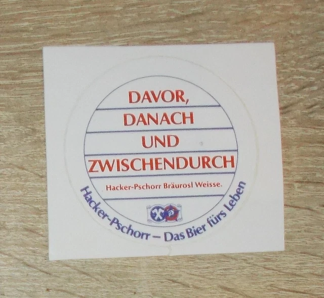 ALTER AUFKLEBER | Sticker HACKER-PSCHORR - Das Bier fürs Leben EUR 4,85 ...