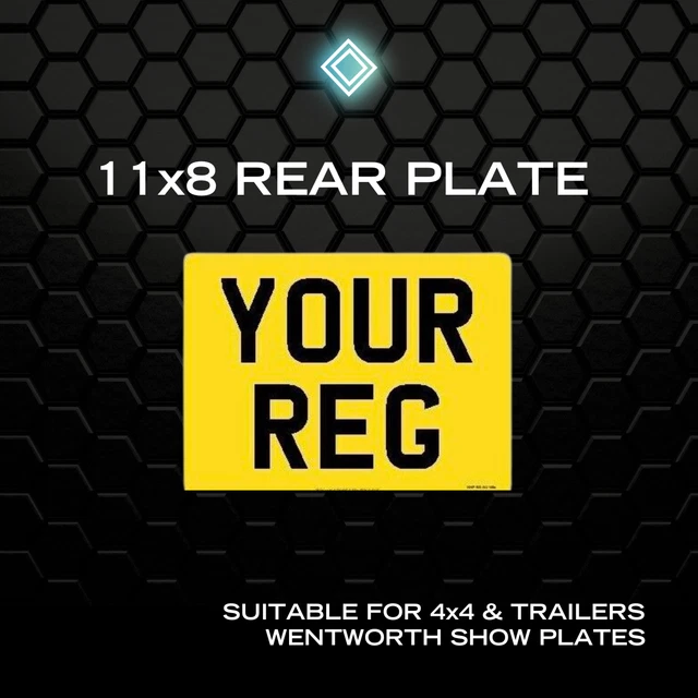 11X8 SQUARE NUMBER Plate | Rear Plate Only | Trailers | 4x4 | Show ...